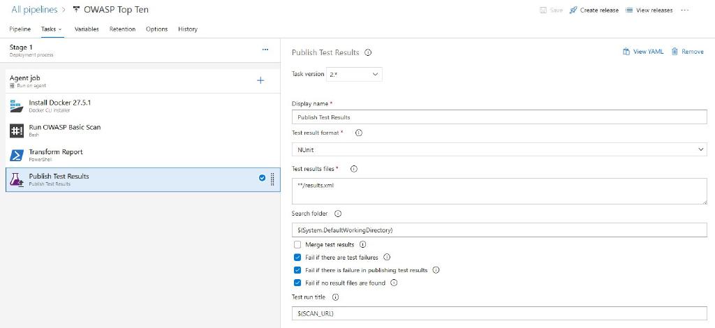 Automating Owasp Top Ten Scan Reports in Azure Devops