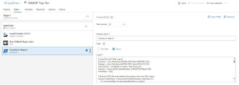 Automating Owasp Top Ten Scan Reports in Azure Devops